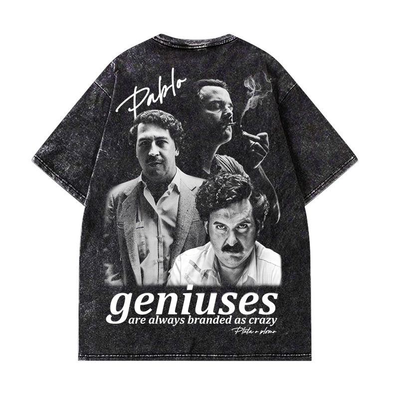 PABLO ESCOBAR - OVERSIZE VINTAGE ACID WASH – Distinctive Clothing